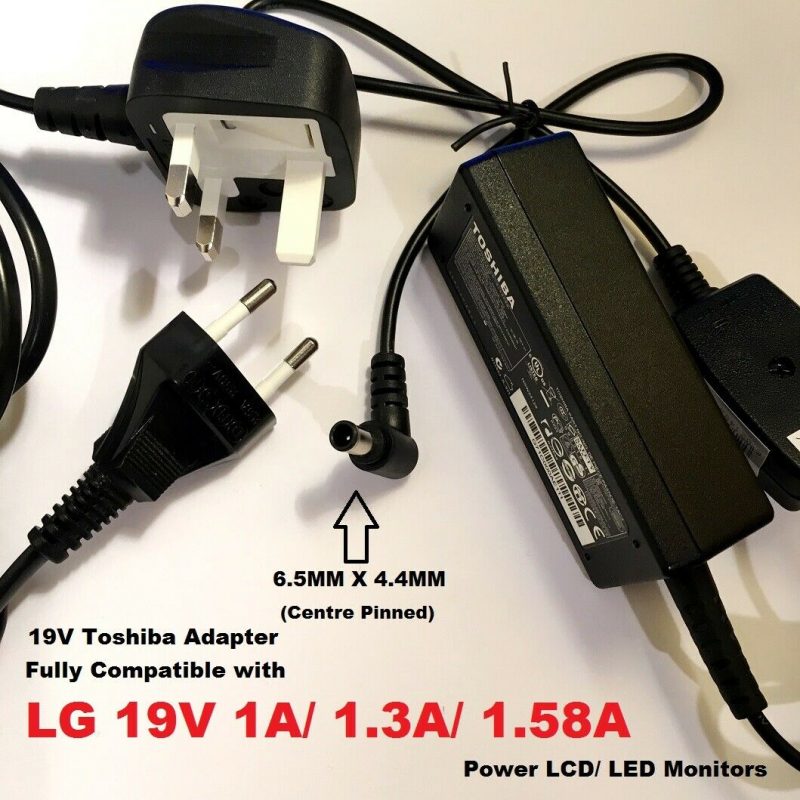 19v Power Adapter, Compatible with LG 19V 1.3A LCD LED Monitor – Chargers Hunt