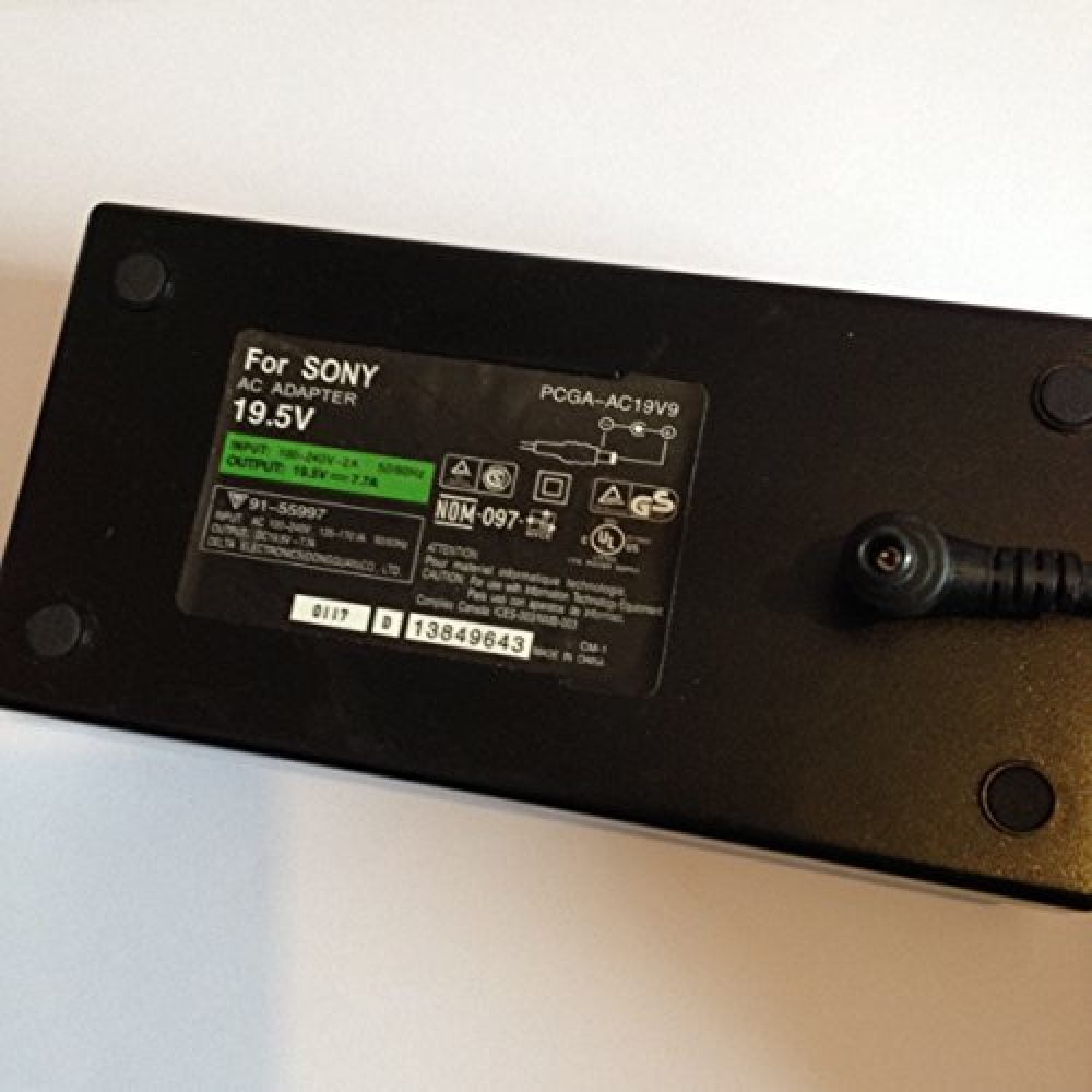 AC ADAPTER FOR SONY (REPLACEMENT), 19.5V, 7.7A, PCGA-AC19V9, 6.5MM X 4 ...